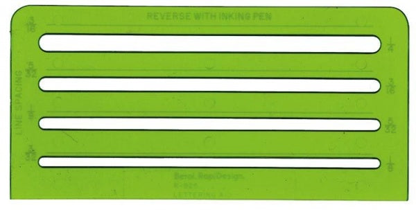 Lettering Aid Template 925R – GS Direct