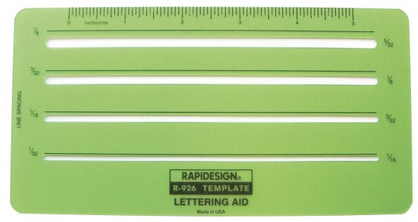 Lettering Aid Template 926R – GS Direct