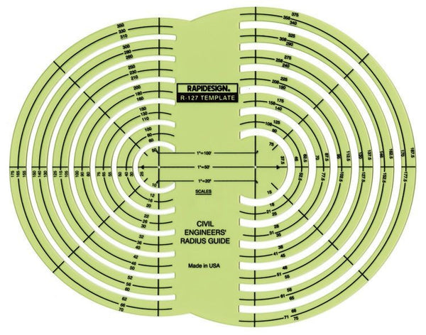 Rapidesign Civil Engineer Radius Guide Template – GS Direct
